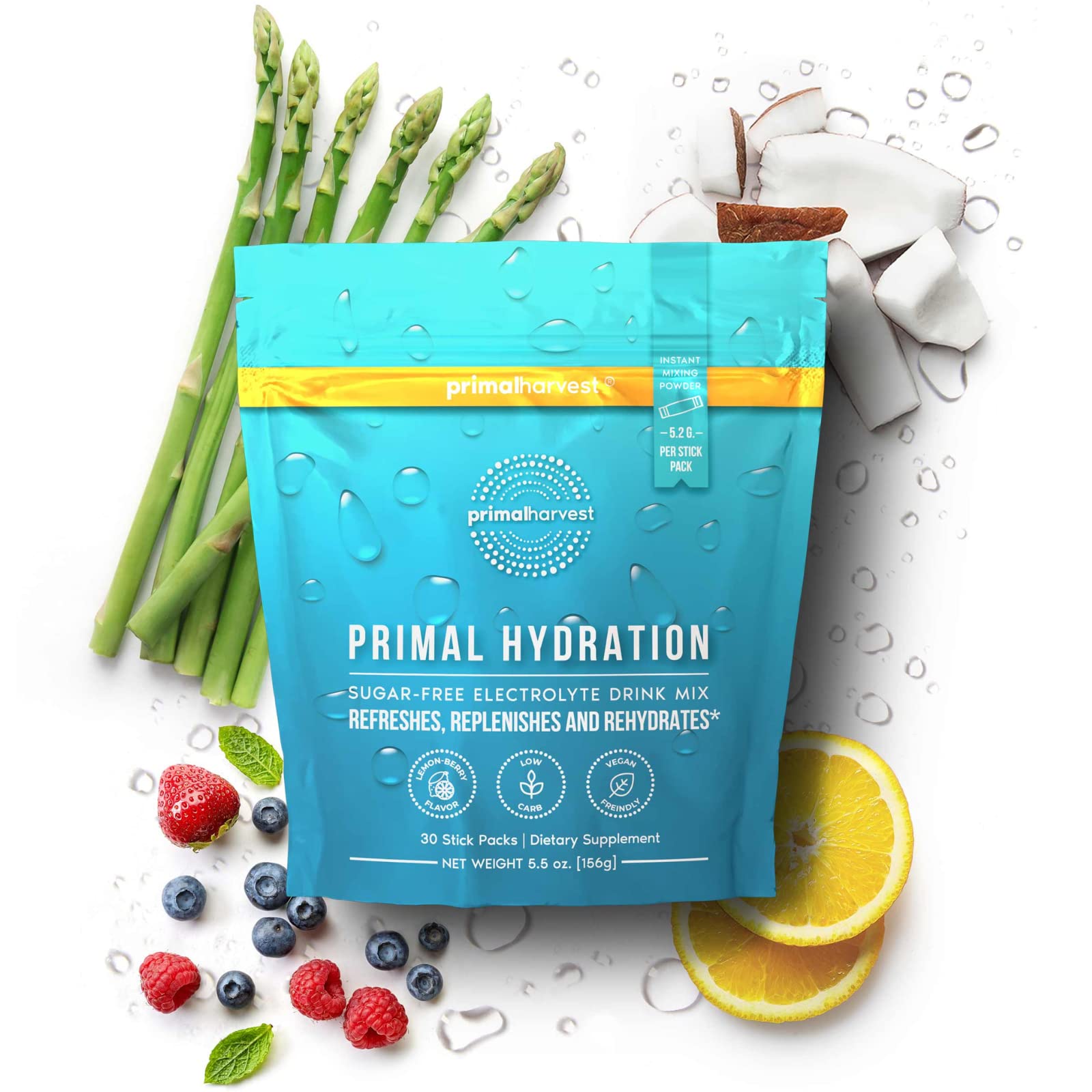 Snapklik.com : Primal Harvest Electrolytes Powder Packets Primal ...