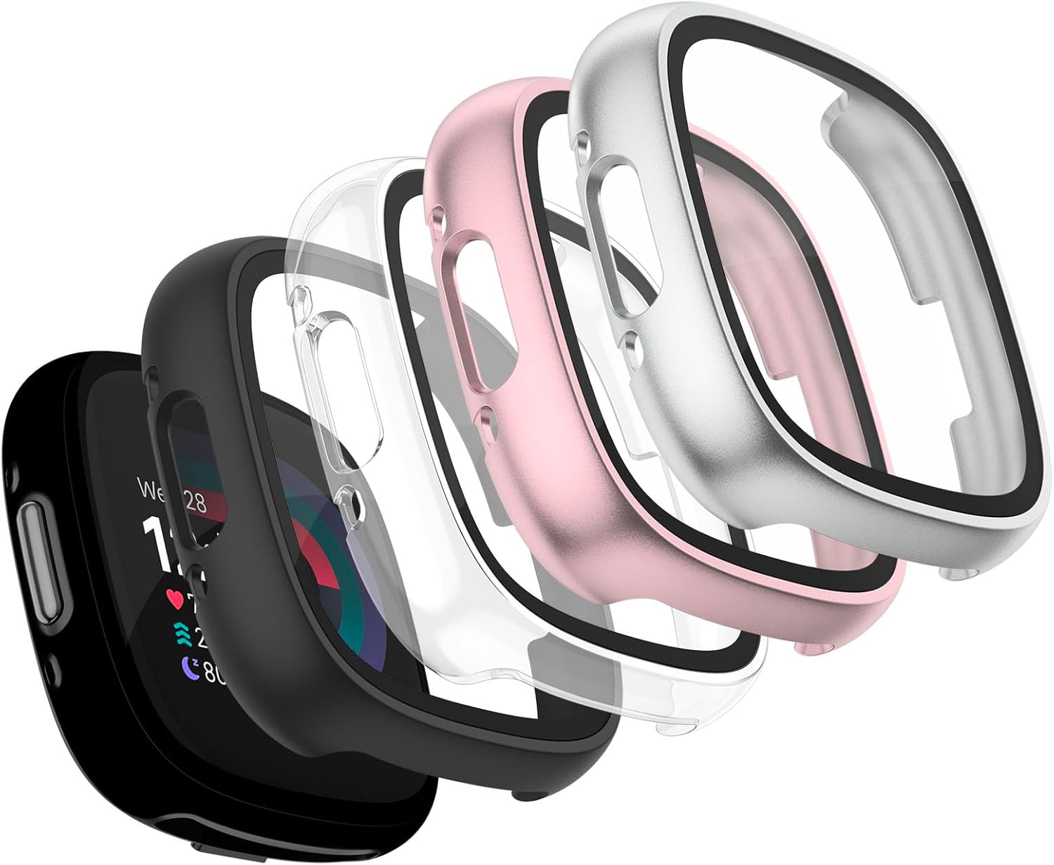 Amazon.com: Vancle Case for Fitbit Versa 4 / Fitbit Sense 2, 4-Pack ...