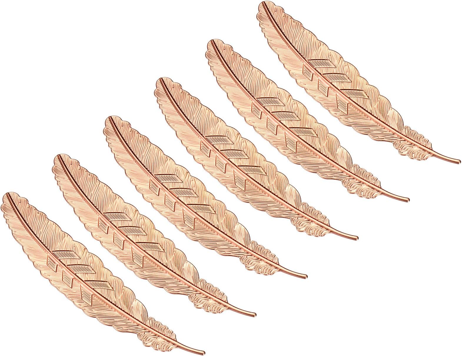 Amazon.com: PATIKIL Metal Feather Bookmarks, 6 Pack Book Marks Page ...