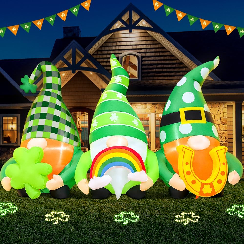 Amazon.com: KOOY 6FT St Patricks Day Inflatables Outdoor Decorations ...