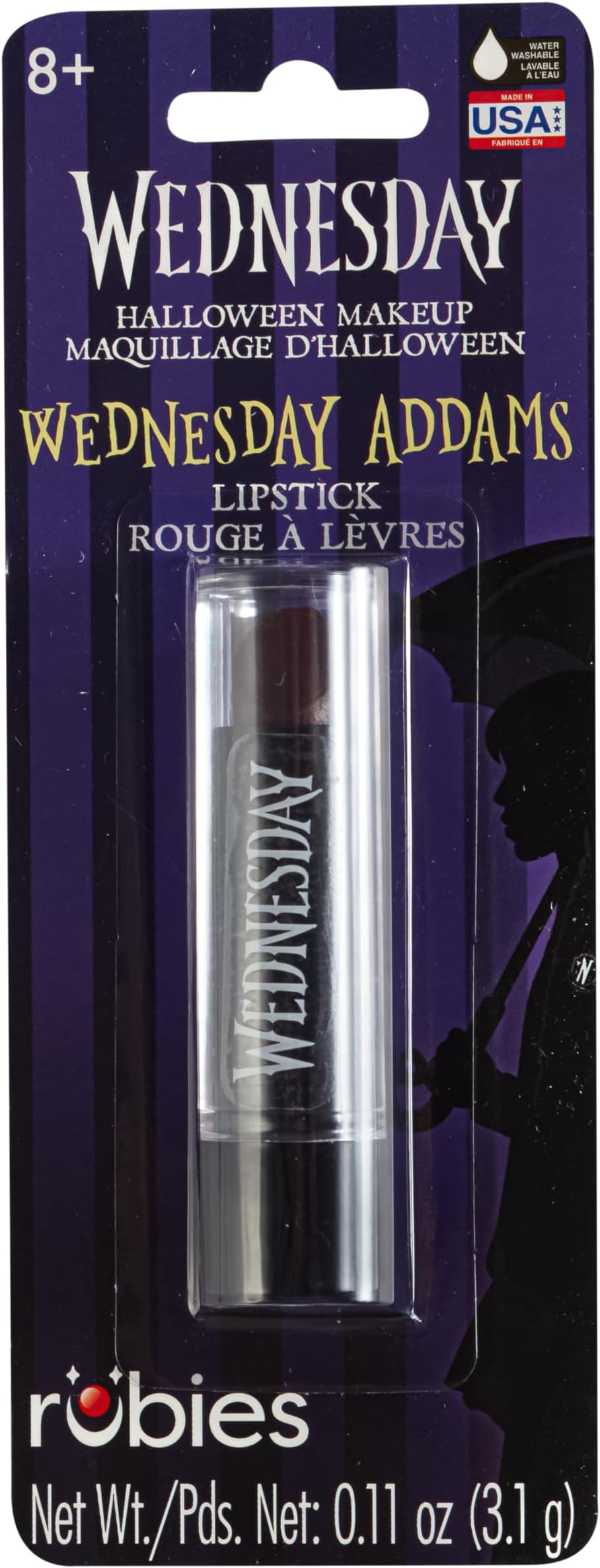 Amazon.com: Rubies Wednesday Addams Makeup Lipstick for Adults for ...
