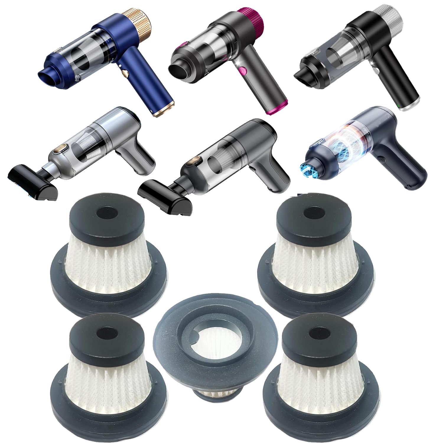 Amazon.com: ZOYWEEZOY 5 Pack Car Vacuum Filters Compatible with JONYJ LT-135, EYYA 135, AX2V ...