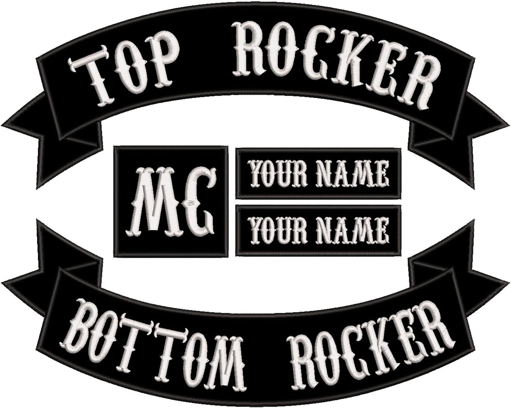Amazon.com: Custom Patch Vest Biker Motorcycle Rocker Name Patches ...