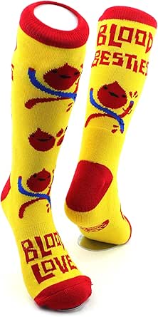 Amazon.com: I Heart Guts Blood Socks | Blood Character Donor Socks ...