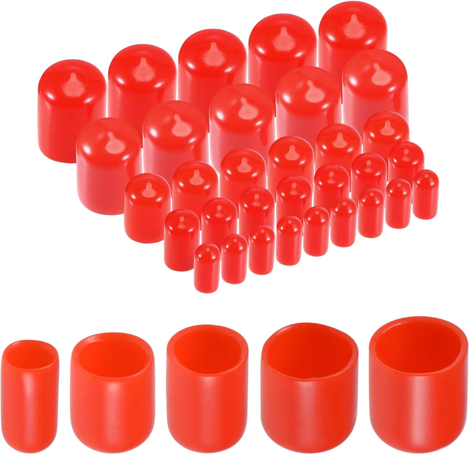 Amazon.com: uxcell 50pcs Round Rubber End Caps Protective Caps 1/4" 3/8 ...