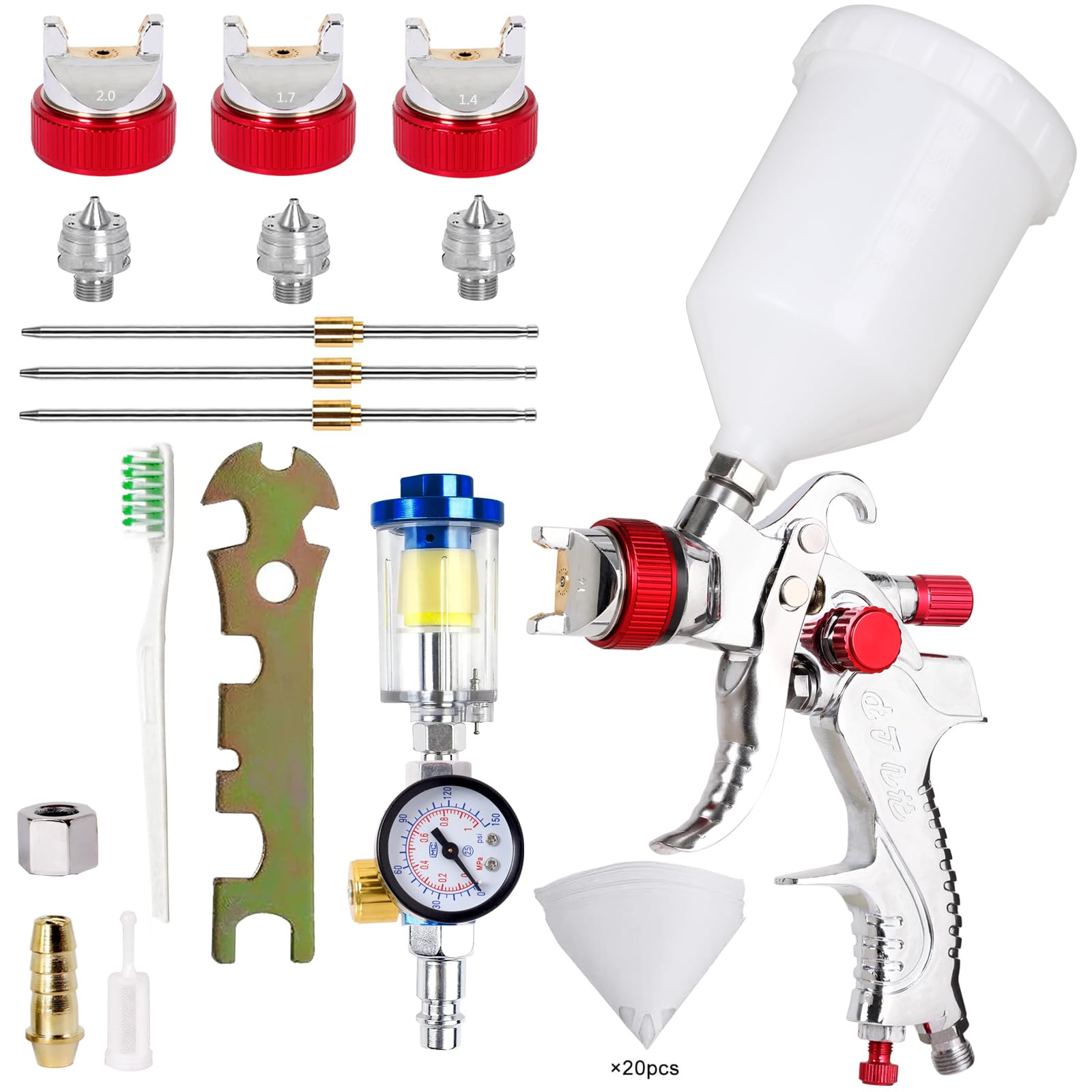 Amazon.com : Paint Sprayer Gun Kit,Automotive Paint Spray Paint Gun ...