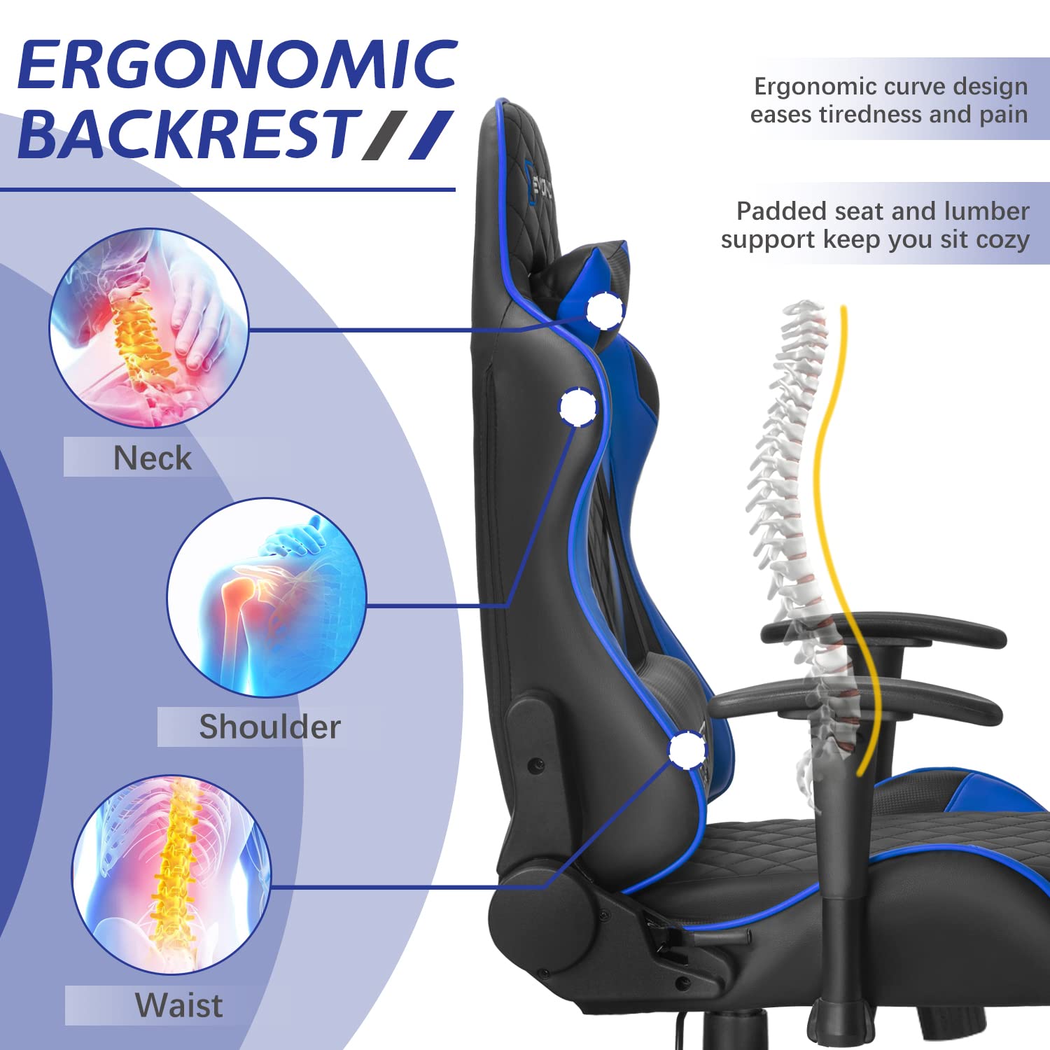 Snapklik.com : Devoko Gaming Chair Racing Style High Back Computer Chair