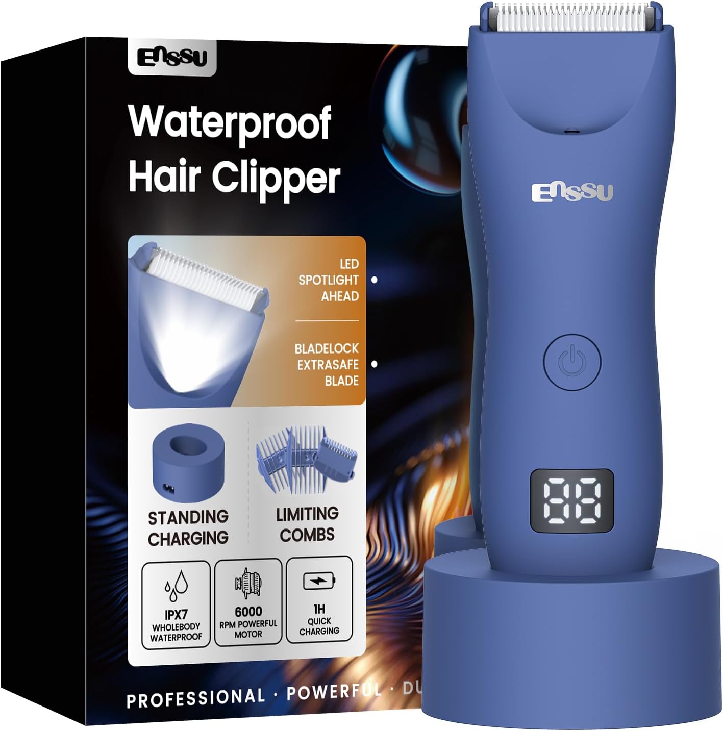Amazon.com: ENSSU Manscape Trimmer for Men, IPX7 Waterproof Body Hair ...
