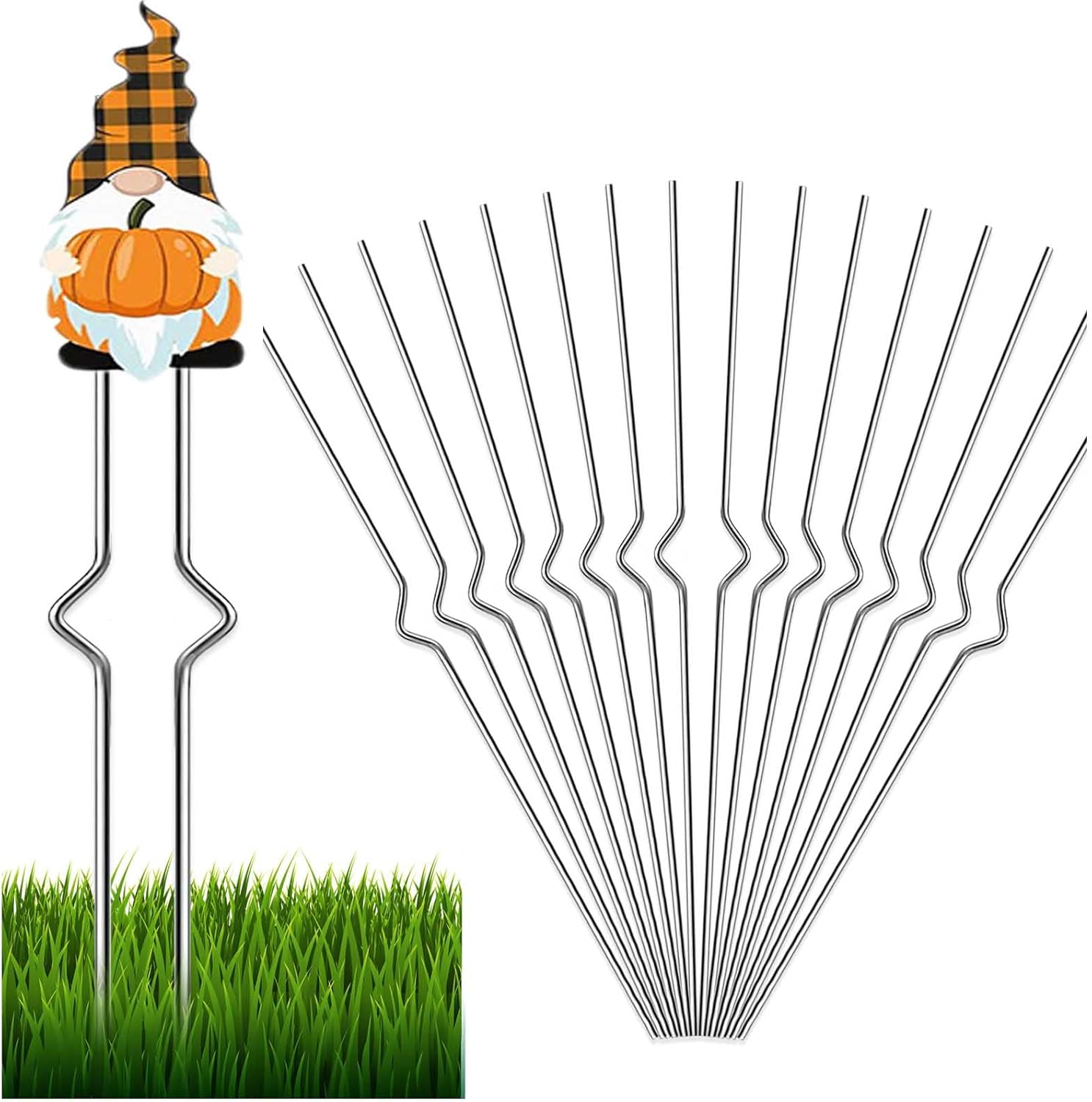 Amazon.com : Yard Sign Stakes - 12 Pack Heavy Duty Metal Wire Stakes ...