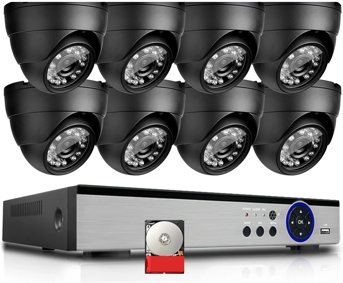 Amazon.co.jp: 8CH 4K CCTV Camera System 8MP Ai Human Detection Indoor ...