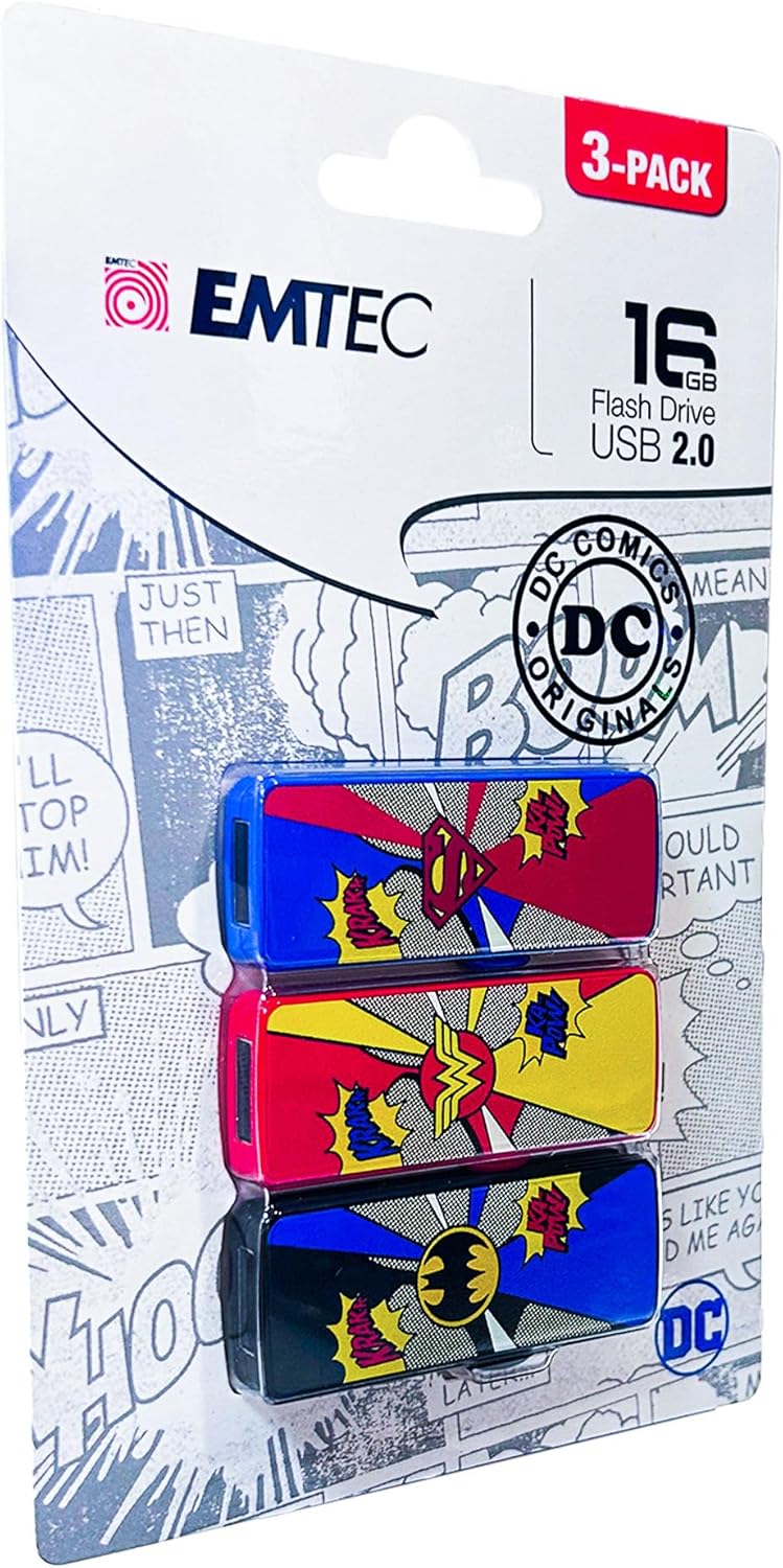 Amazon.com: Emtec M700 Super Hero Flash Drive, 16Gb, 3-Pack : Electronics