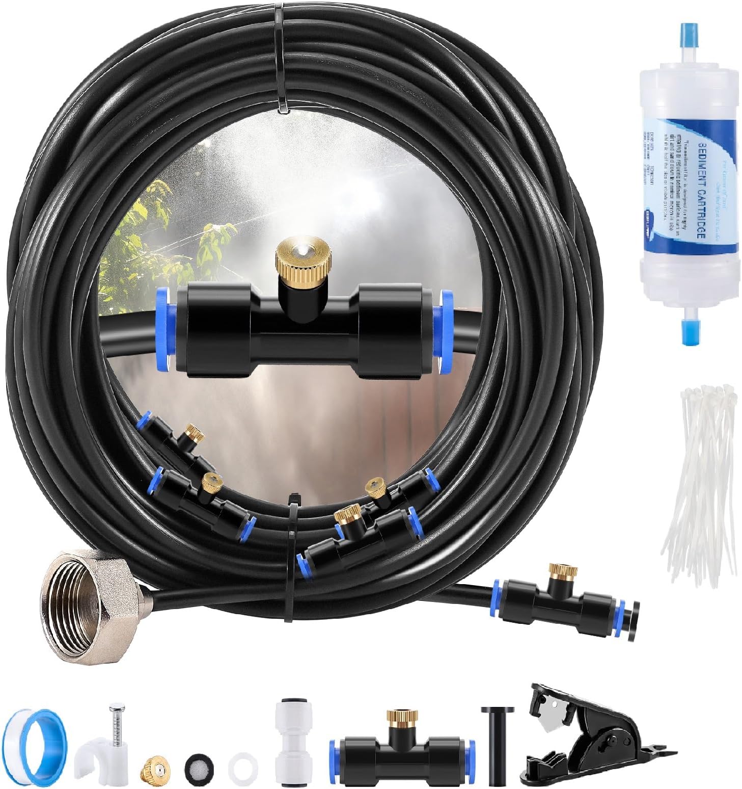 Amazon.com: CEED4U 59ft Misting Cooling System Misters with Water ...