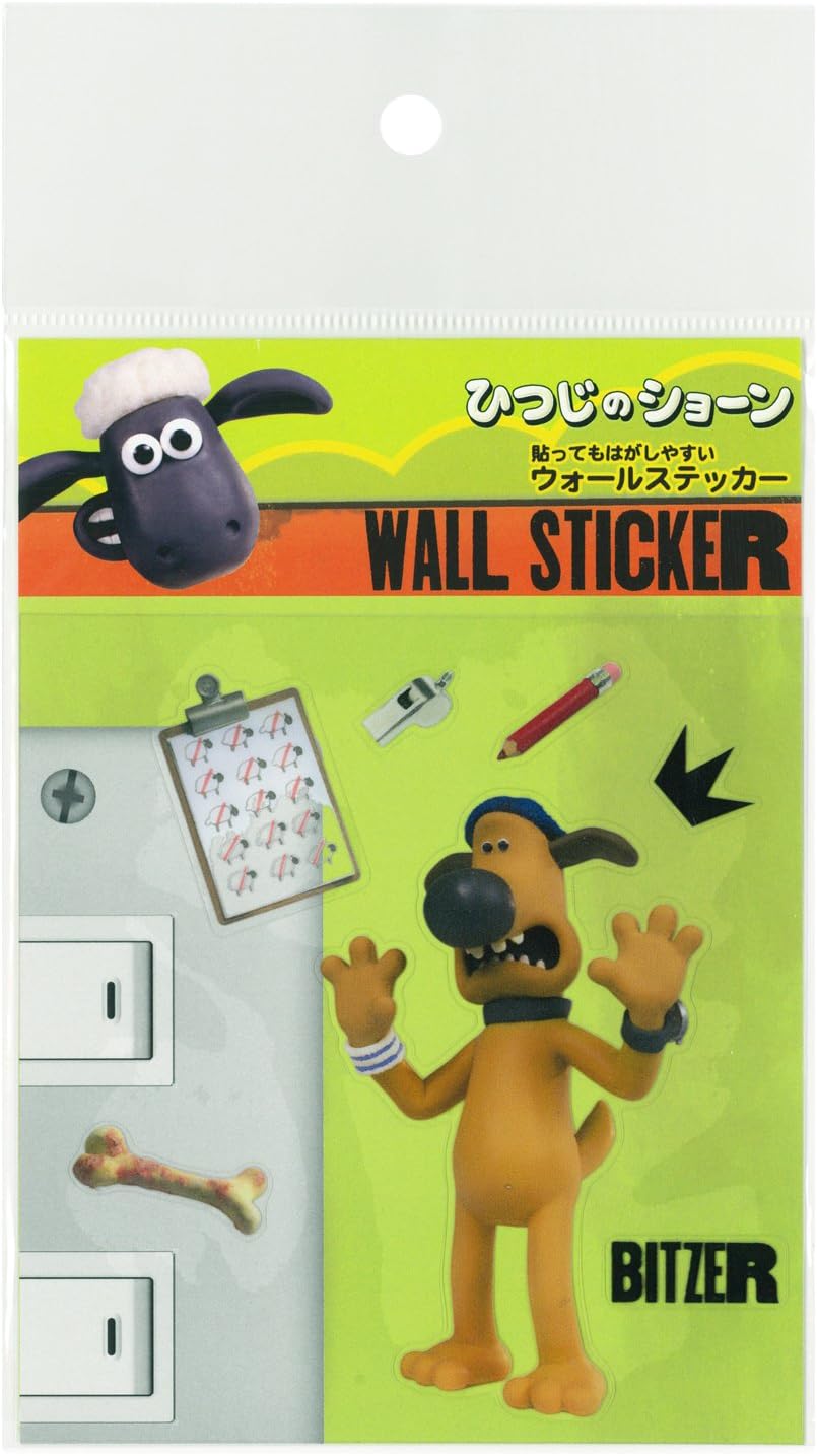 Amazon.com: Iwatani Materials Shaun the Sheep Wall sticker Bitzer SH-9 ...