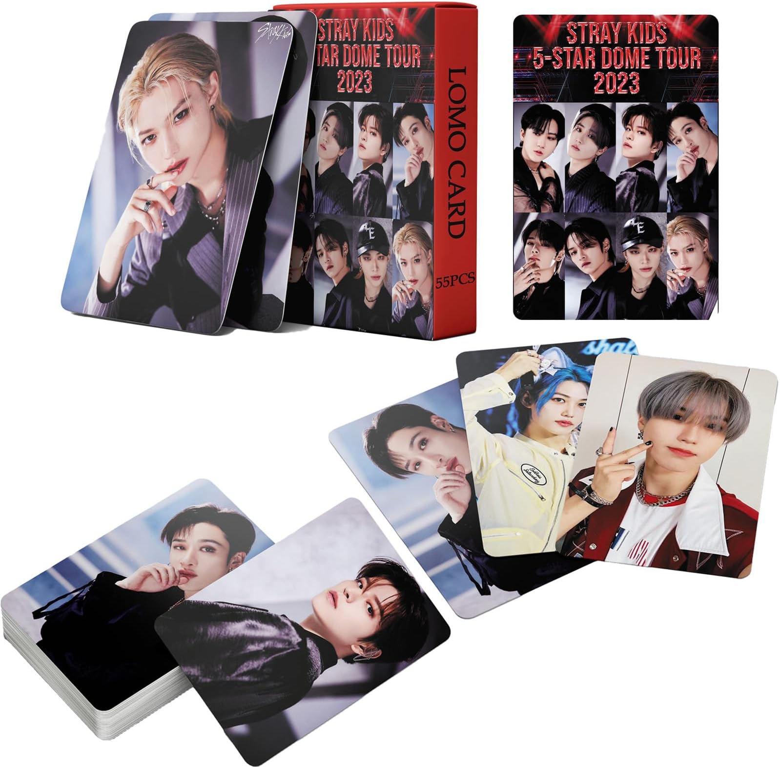Amazon.com: Straykids Photocard 55Pcs Stray kids 5-STAR DOME TOUR 2023 ...