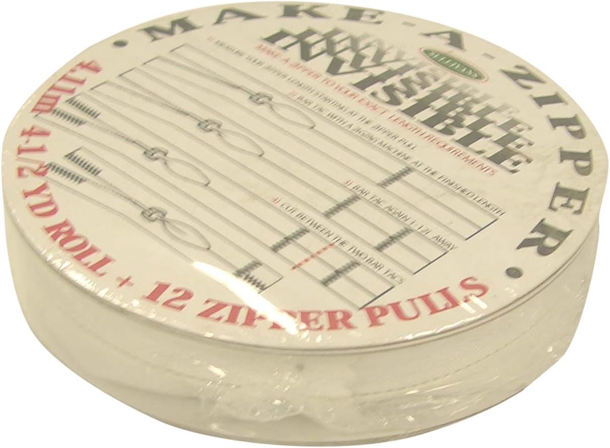 Amazon.com: Sullivans Make-A-Zipper Kit Invisible 4.5yd - White