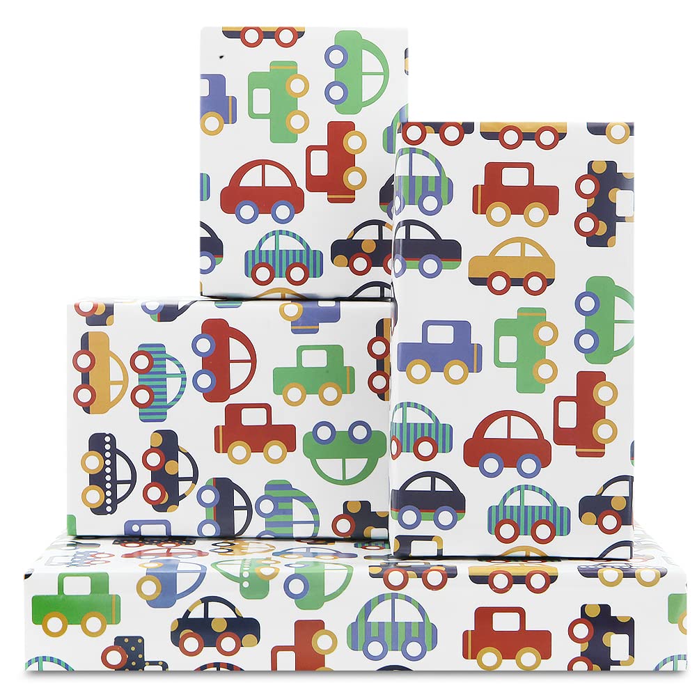 Amazon.com: Cartoon Mini Sports Car Automobile Transport Wrapping Paper ...