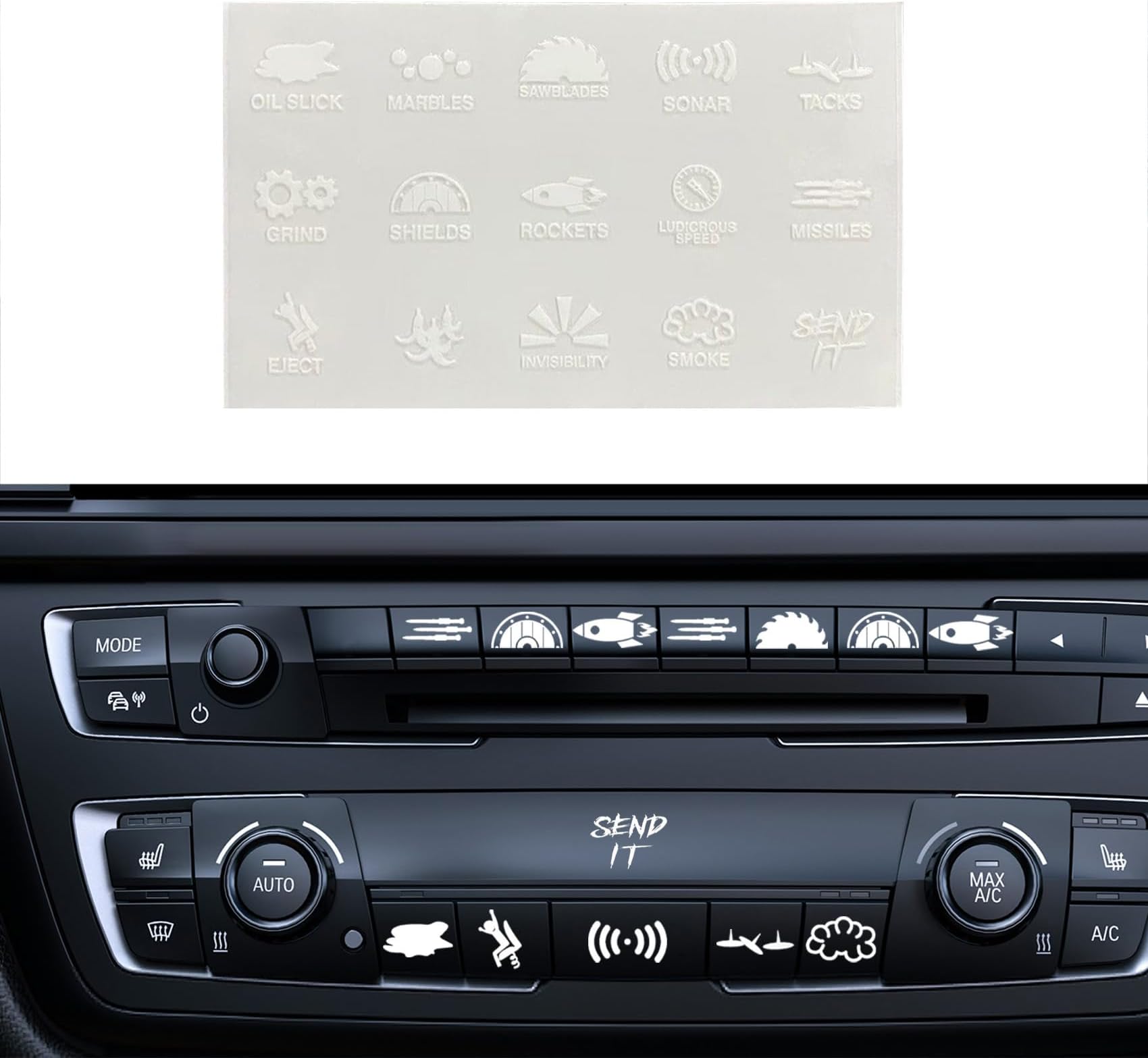 Amazon.com: Novelty Stickers for Car or Truck Unused Buttons - Interior ...