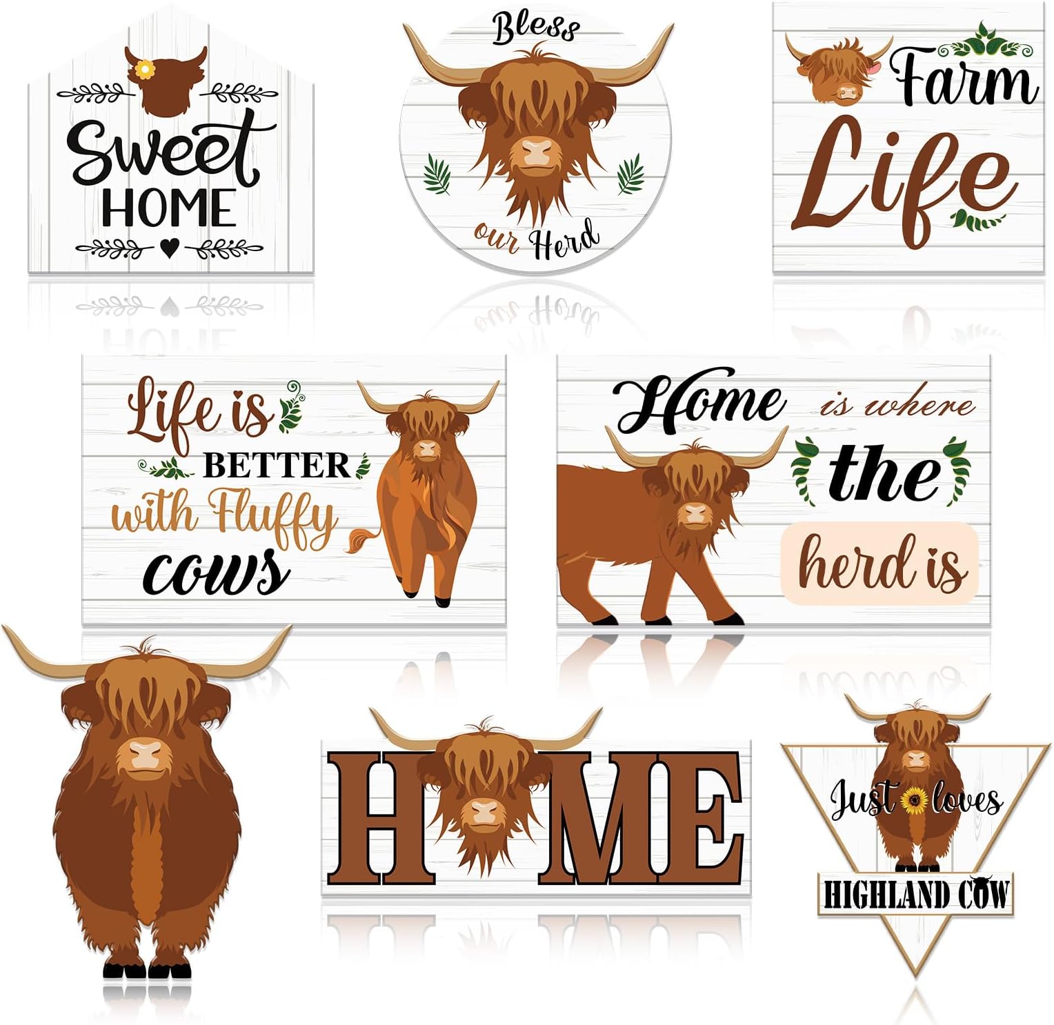 Amazon.com: Highland Cow Refrigerator Cover Magnet - Fuzzieworld 8PCS ...