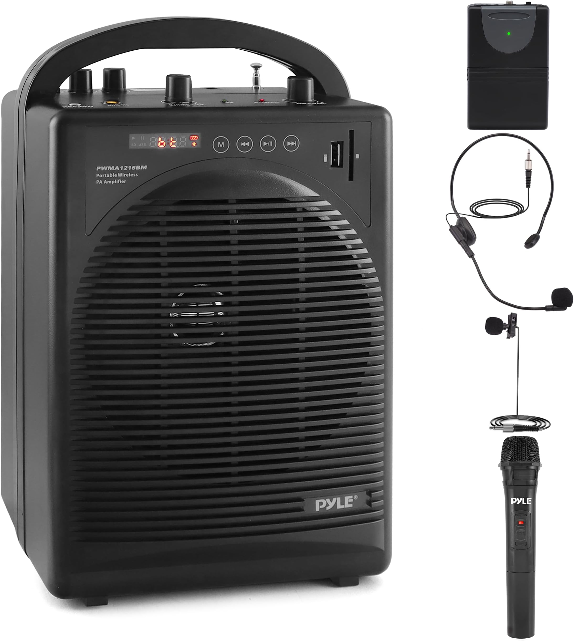 Amazon.com: Pyle Portable Outdoor PA Speaker Amplifier System ...