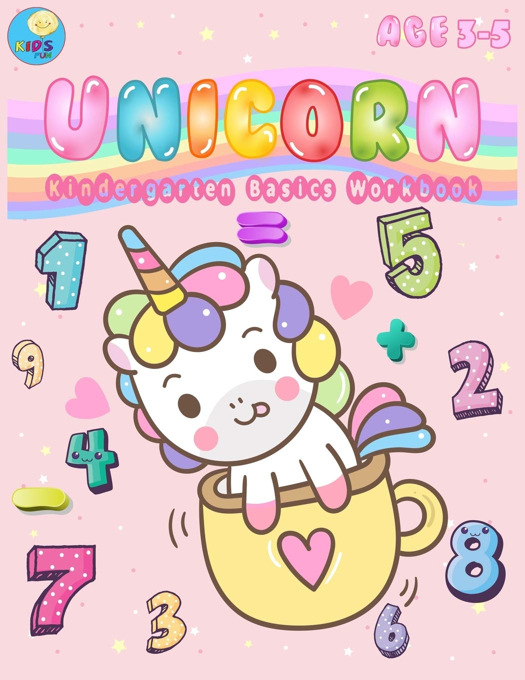 Buy Unicorn Kindergarten Basics Workbook: Fun activities math skills ...