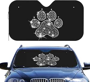Amazon.com: Animal Paw Print Car Windshield Sun Shade Auto Sunshade for ...