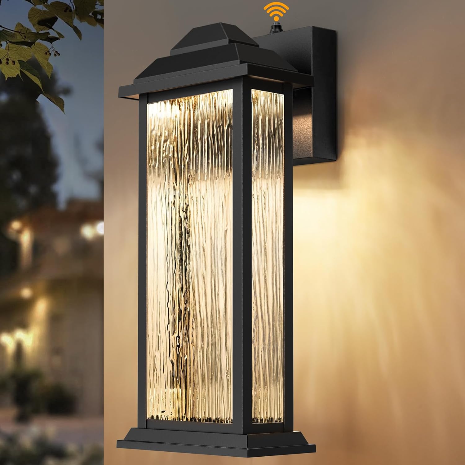APOTO 14" Large Dusk to Dawn Outdoor Lighting Fixtures Wall Mount ...