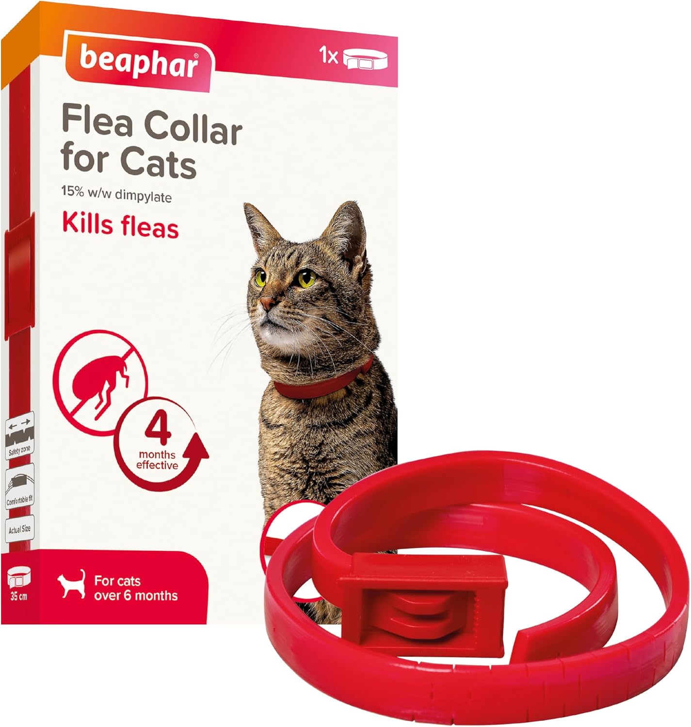 Beaphar | Flea Collar for Cats | Long-Lasting | Kills Fleas for up to 4 ...