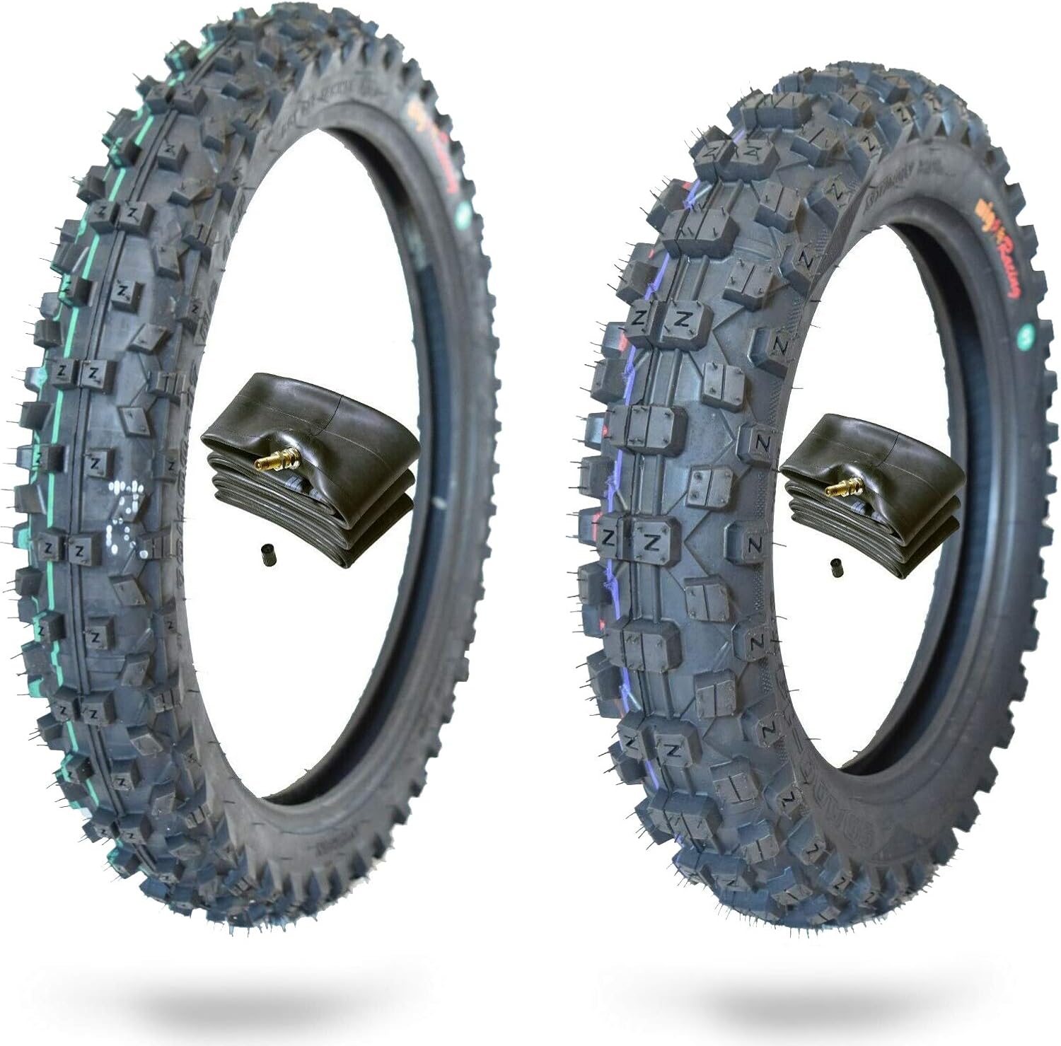 Amazon.com: WIG Racing 70/100-17 and 90/100-14 Tire Set and Inner Tube ...