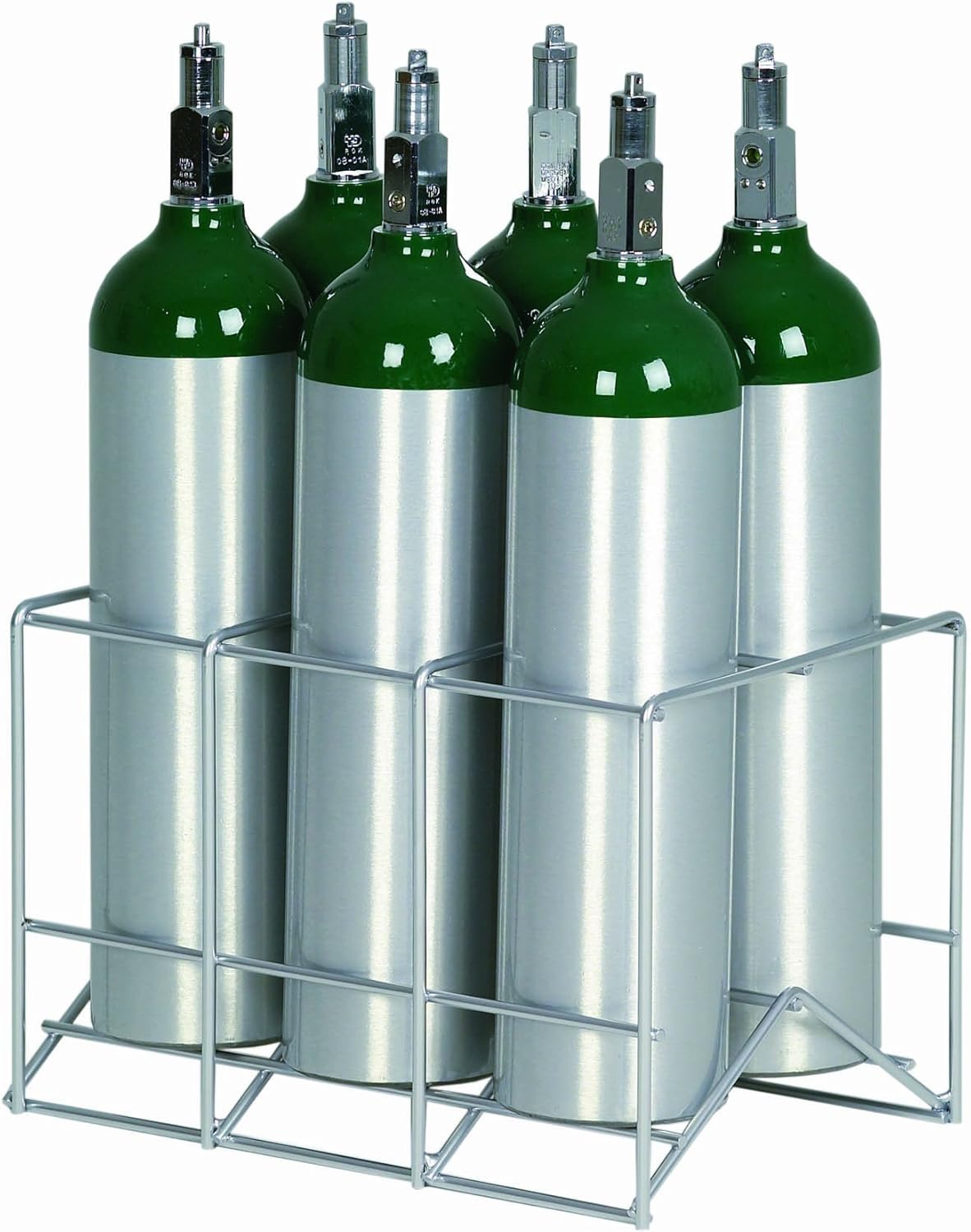 Amazon.com: 6 Cylinder Metal Rack for D/E / M9 Oxygen Cylinders (Rack ...