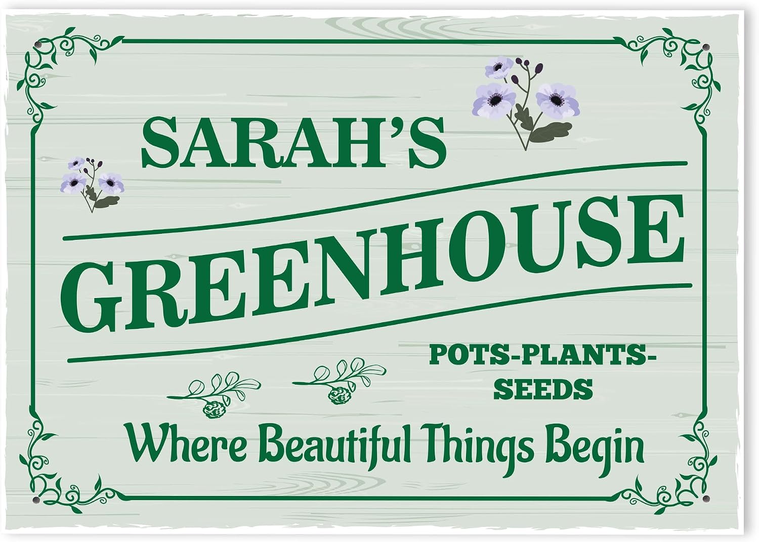 Red Ocean Personalised Greenhouse Sign Welcome Sign Garden Signs Home ...