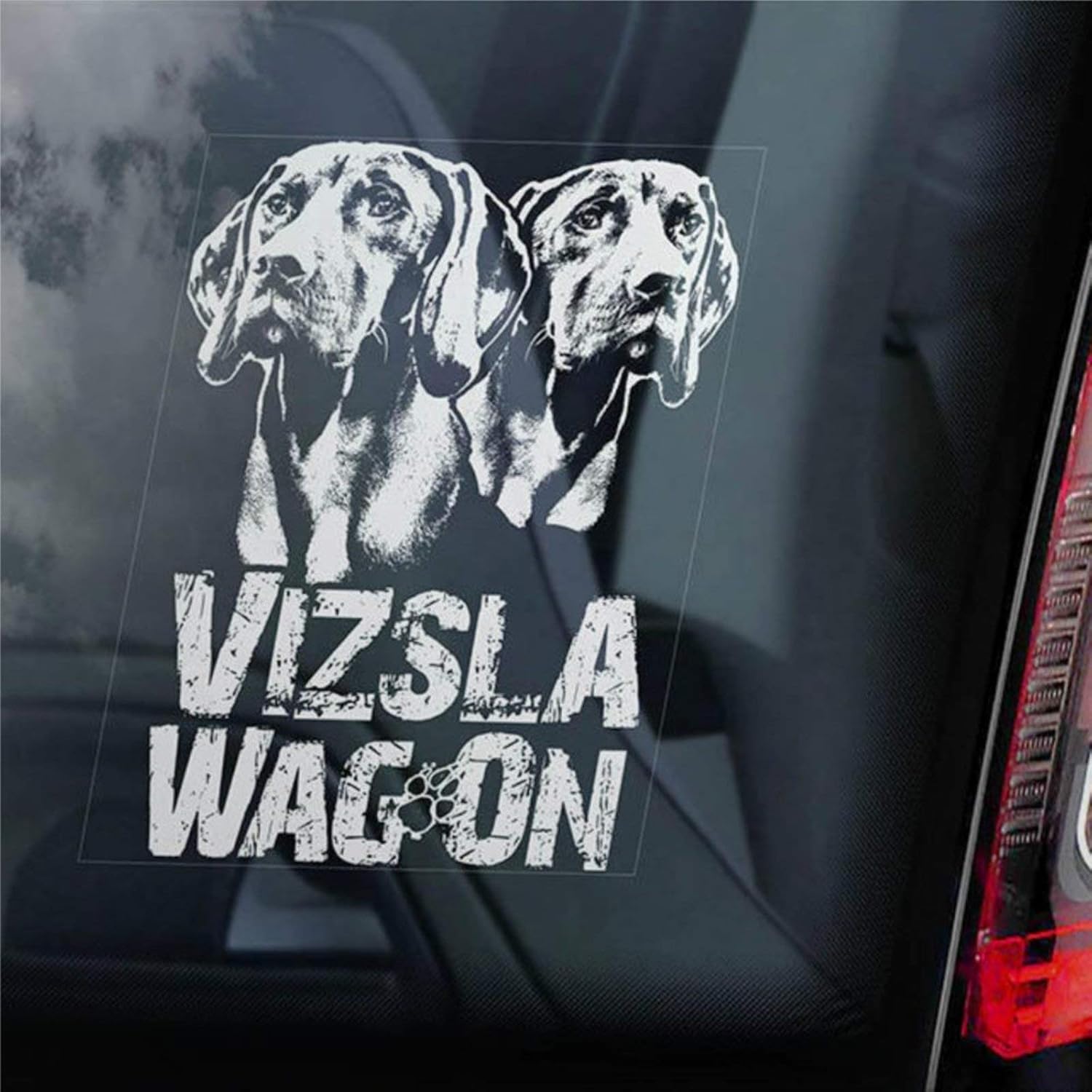 Vizsla Wagon! Car Sticker Vizslas on Board Magyar Hungarian Pointer Dog ...
