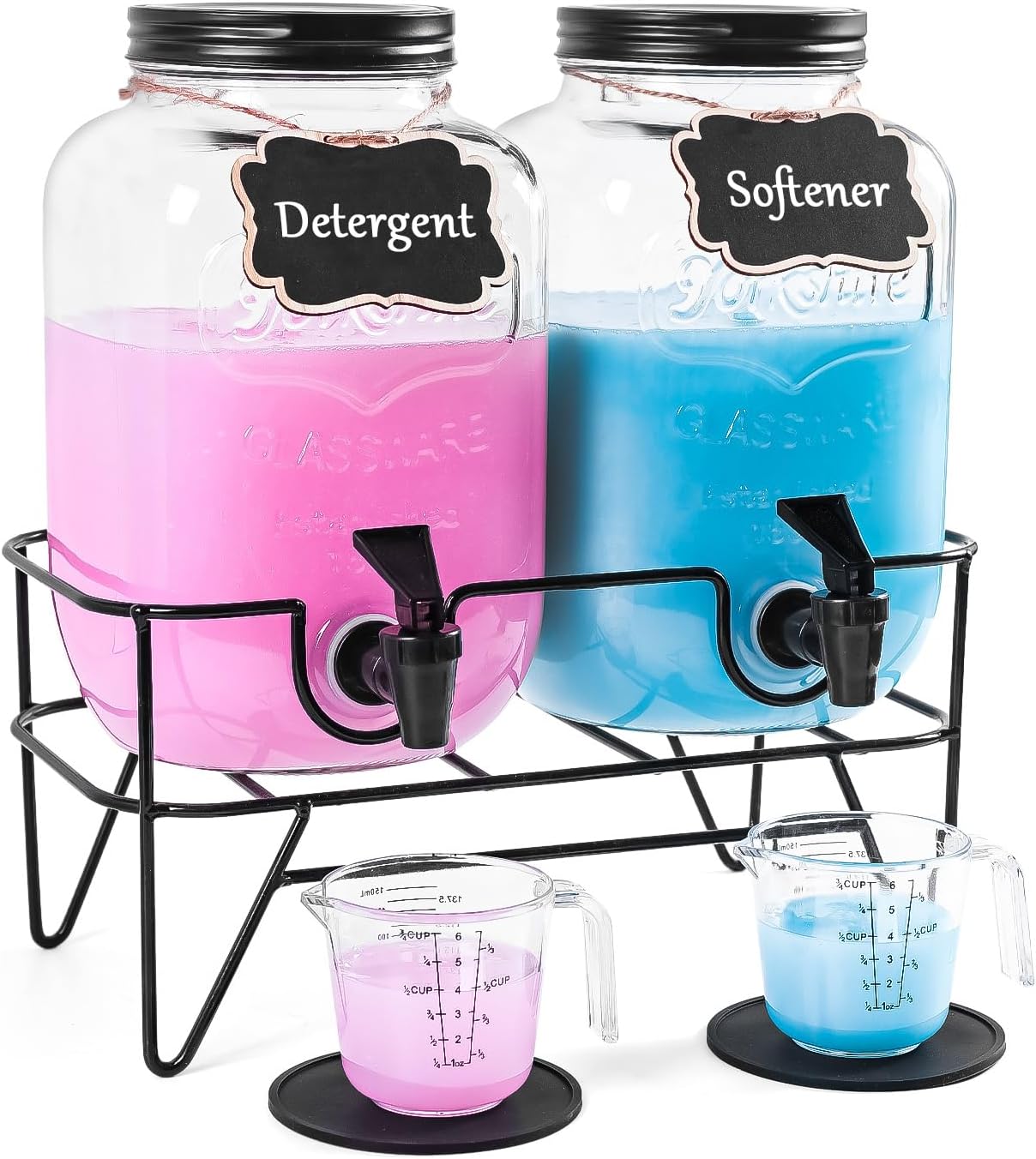 Amazon.com: 128OZ Laundry Detergent Dispenser BY VEGEVIGI, Glass Liquid ...