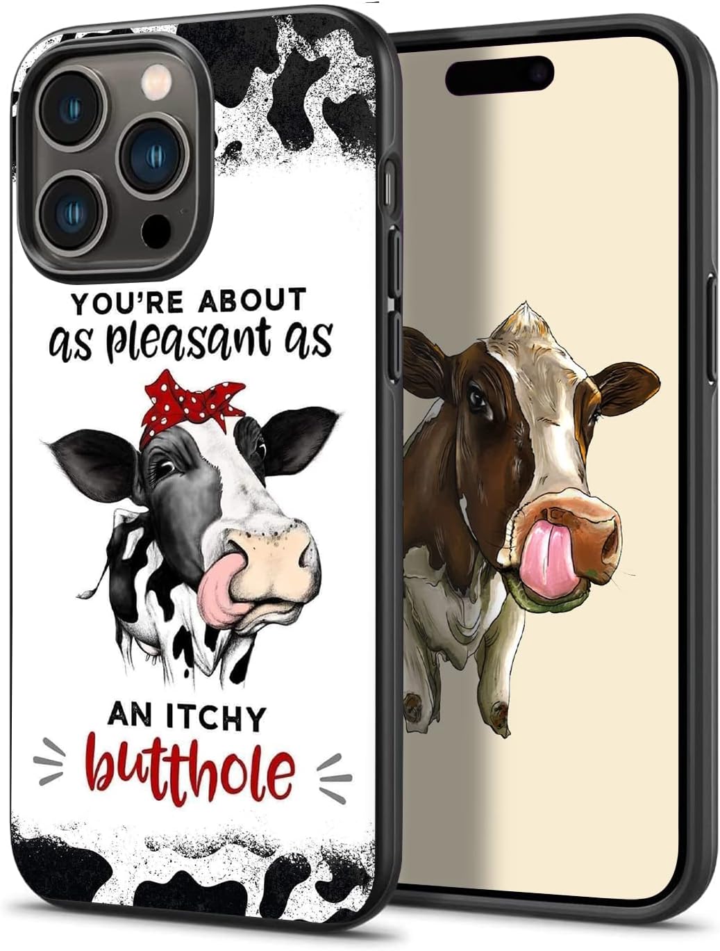 Amazon.com: Funny Quotes Cow Lovers Gifts Cow Print Phone Cover for ...