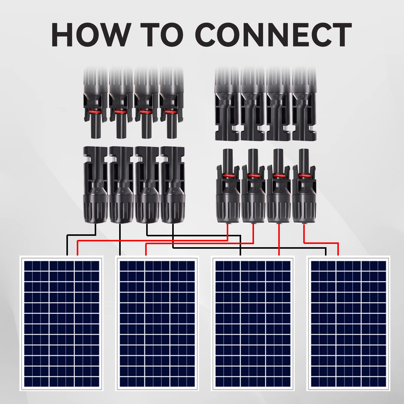 Snapklik.com : Solar Y Branch Connectors 1 Pair Parallel Connectors 1 ...