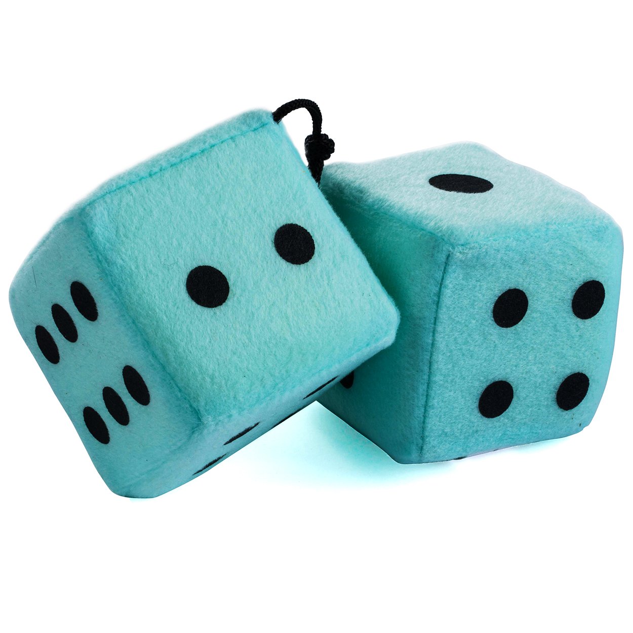 Turquoise Fuzzy Dice