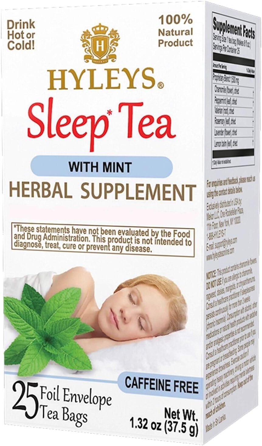 Amazon.com : Hyleys Sleep Mint Herbal Tea - Caffeine-Free Evening ...