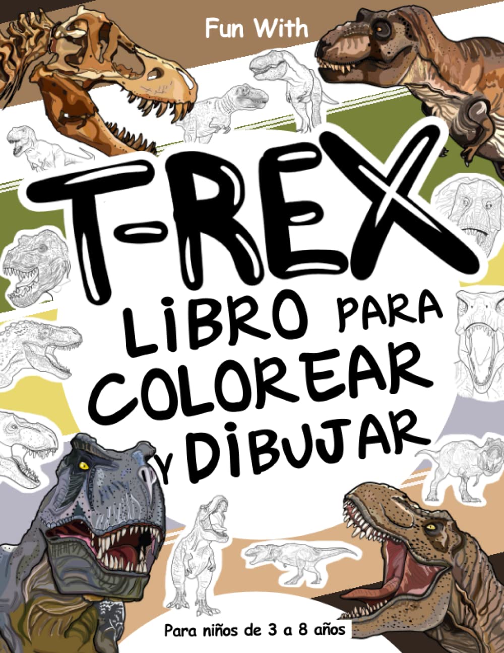 T Rex Libro Para Colorear Y Dibujar Para Ninos De | Desertcart QATAR