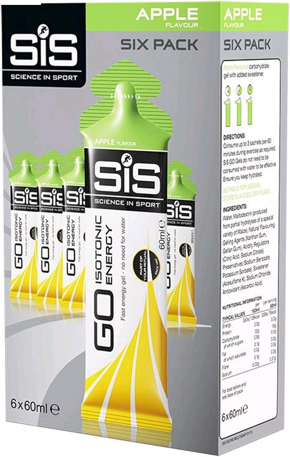 Science In Sport GO Isotonic Energy Gels, Running Gels with 22 g ...