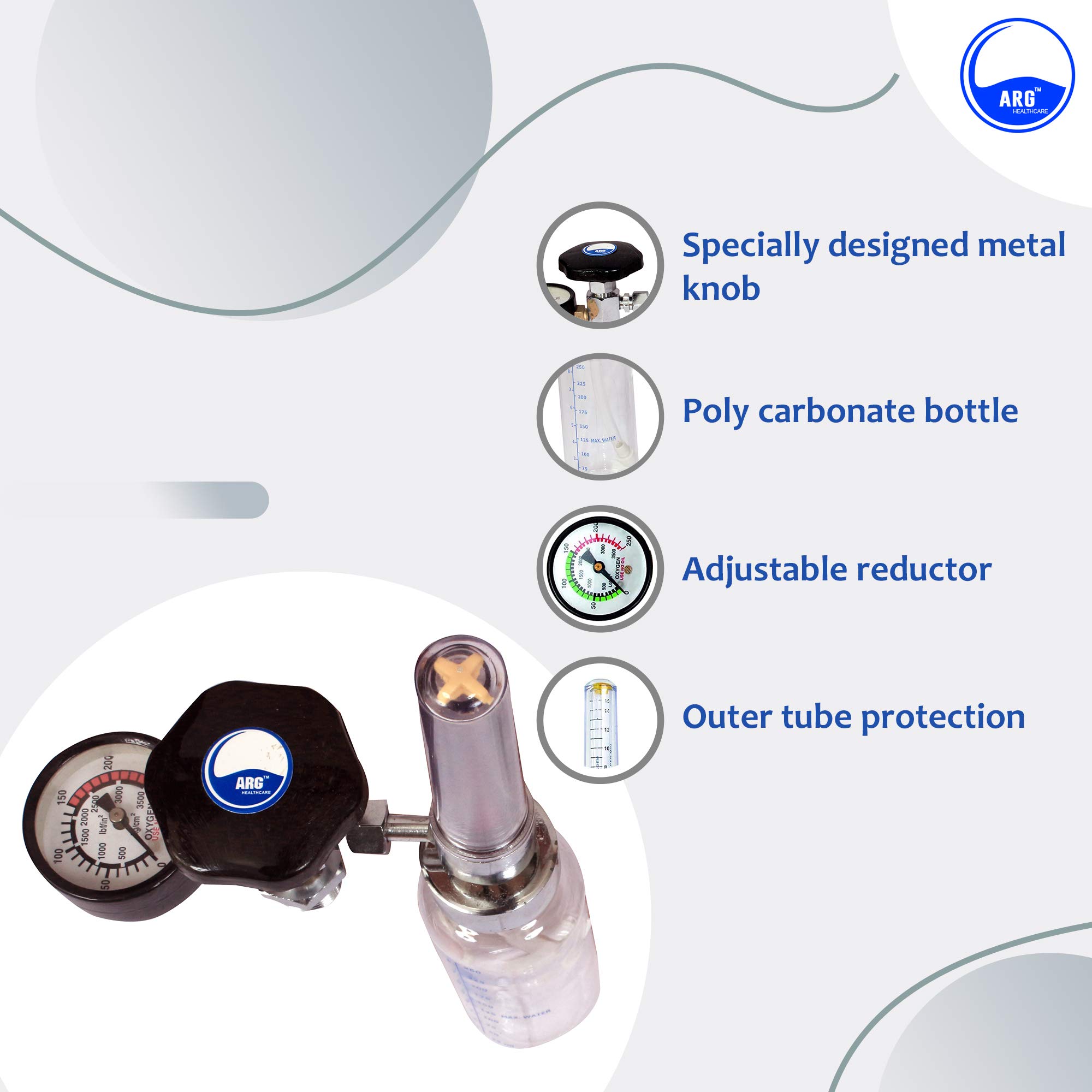 Buy ARG HEALTHCARE Oxygen Flow Meter Adjustment Oxygen Valve with ...