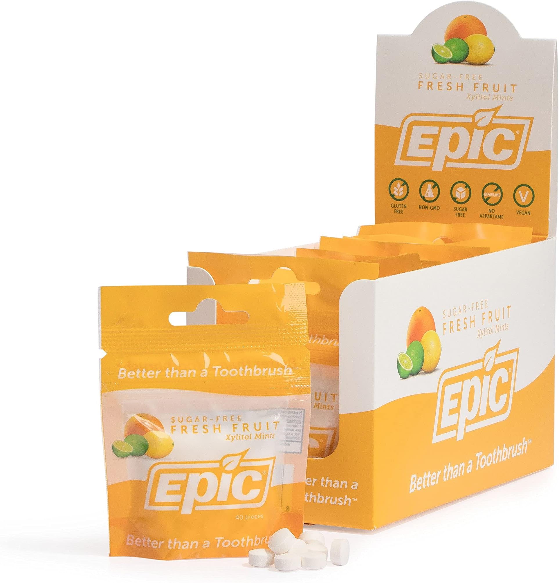 Amazon.com : Epic Dental 100% Xylitol Sweetened Breath Mints, Fresh ...