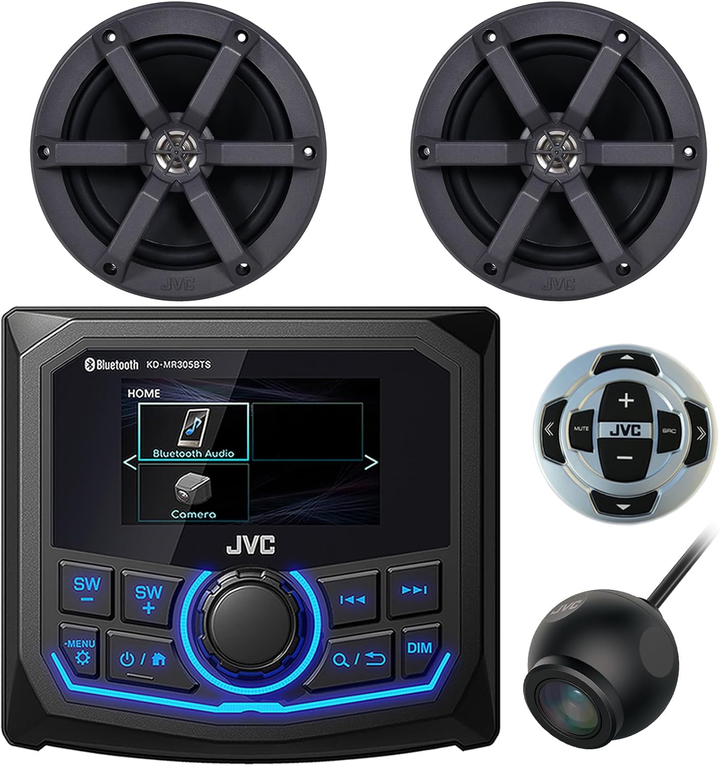 Amazon.com: JVC 2.7" Display Bluetooth AM/FM/Weatherband Marine Radio ...