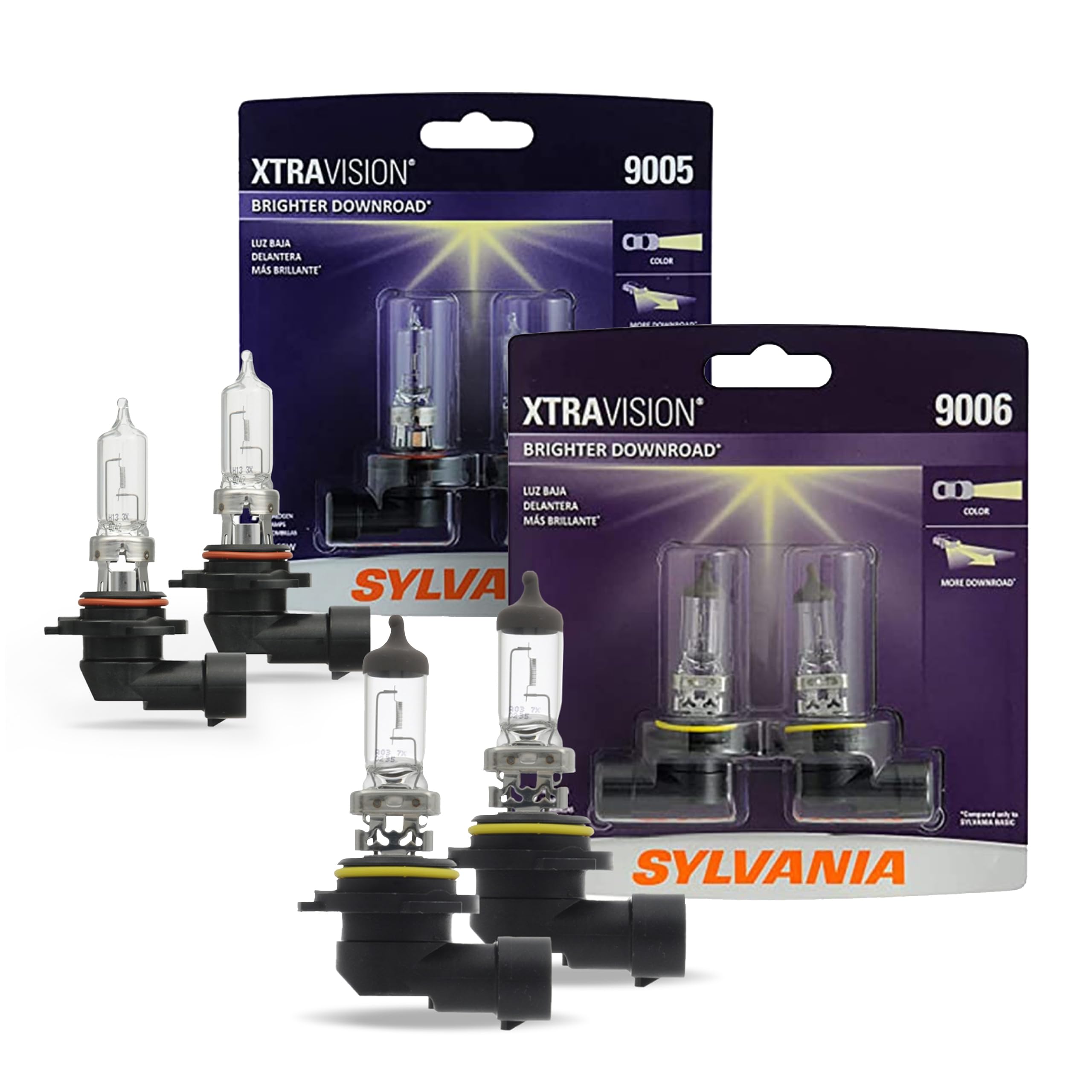 Amazon.com: SYLVANIA 9005 and 9006 XtraVision Bundle - Halogen ...