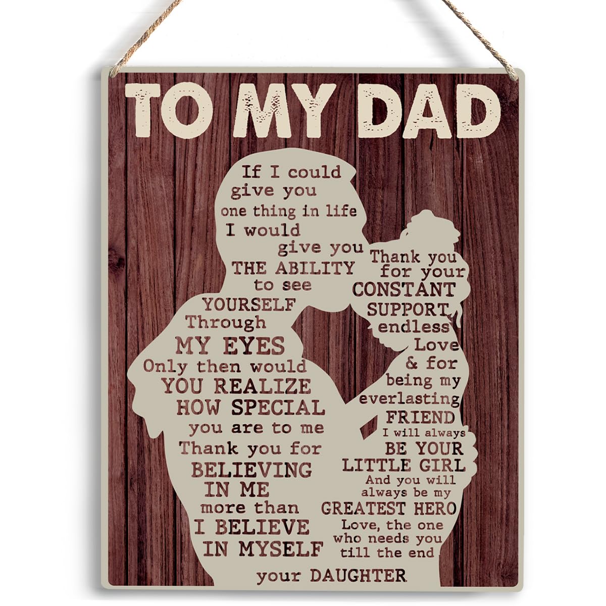 Amazon.com: Gifts for Dad Birthday Gifts for Dad To My Dad Wooden ...