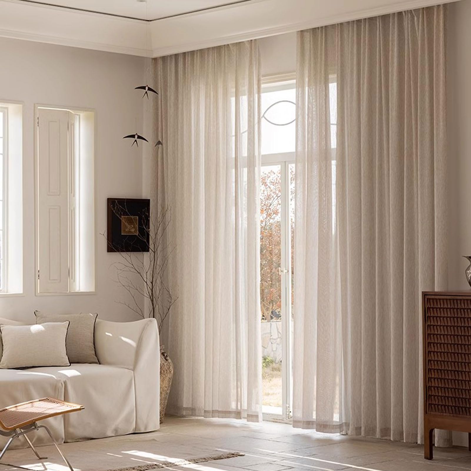 Light And Airy Curtains Living Rooms Design Breakdown // Light Aqua
