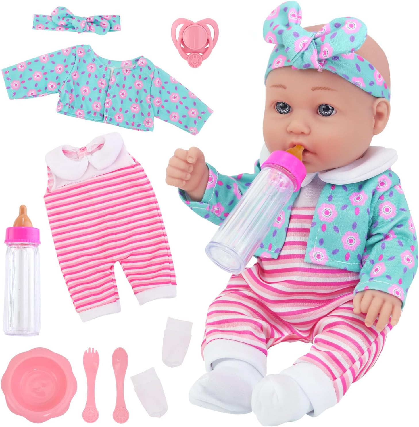 Amazon.com: UNICORN ELEMENT 12 Inch Baby Doll with Doll Clothes and ...
