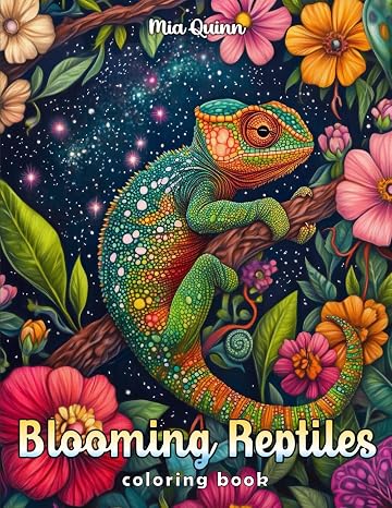 Amazon.com: Blooming Reptiles Coloring Book for Adults: 60 Mystical ...
