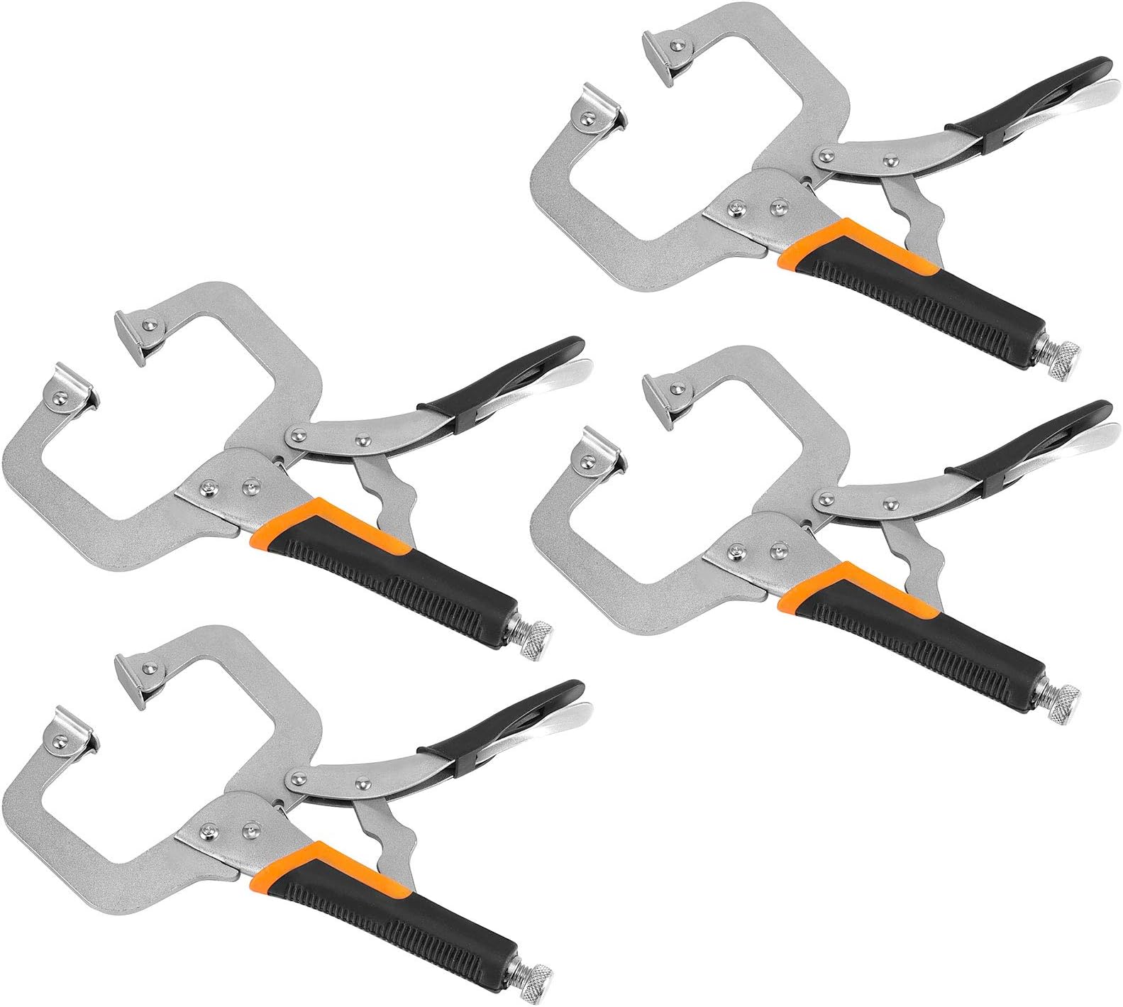 HEIHAK 2 Packs 18 Inch Large C Clamp Locking Pliers with Swivel Pads ...