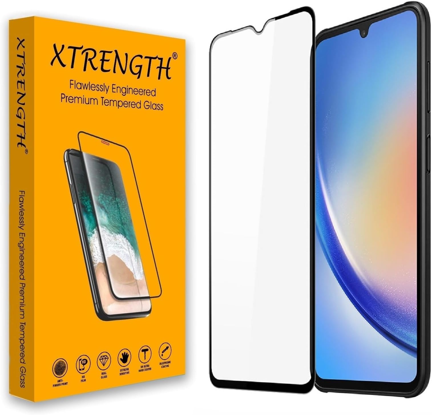 POPIO Tempered Glass Screen Protector Compatible For Samsung Galaxy A24 ...