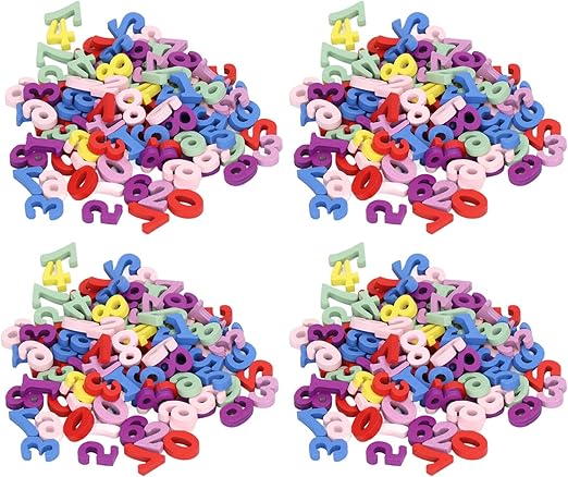 Amazon.com: Small Wooden Numbers DIY, Colorful Wooden Numbers for ...