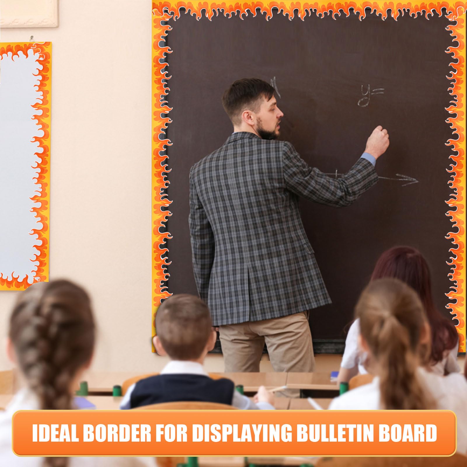 Snapklik.com : AWIZOM 99 Feet Fire Bulletin Board Border Red Orange ...